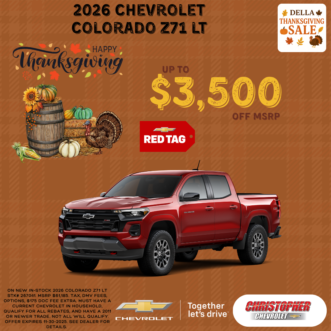 2026 Chevrolet Colorado | Christopher Chevrolet Specials TICONDEROGA, NY
